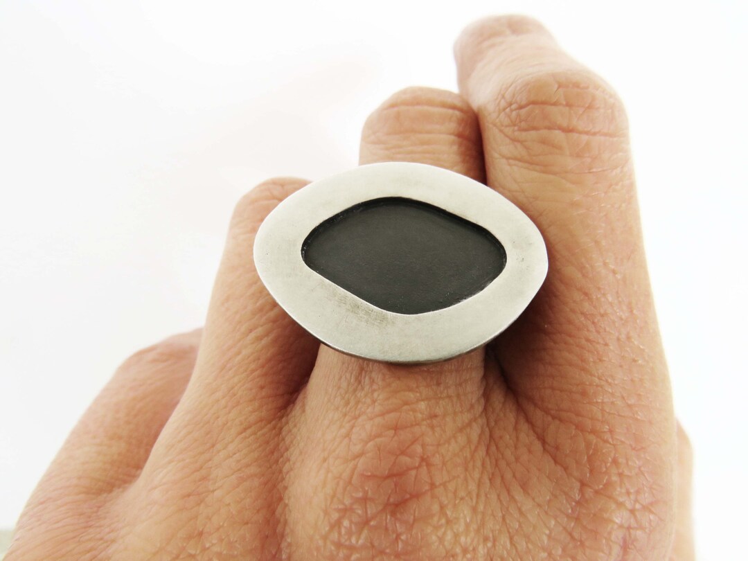 Modern Silver Ring Contemporary Ring Organic Silver Ring - Etsy