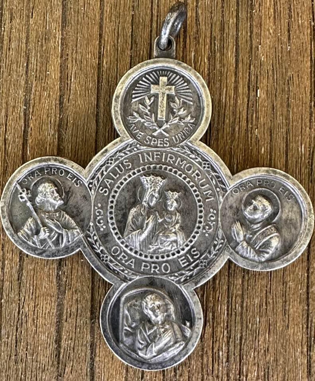 Sacred Heart Salvation of the Sick Cross Hail the Only Hope Vintage ...