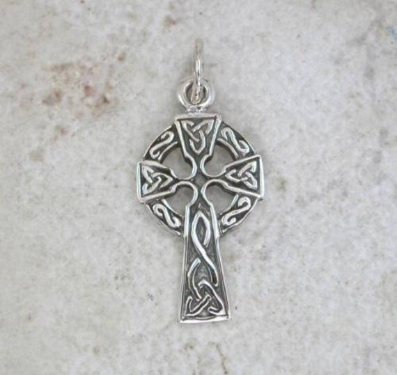 Sterling Silver CELTIC KNOT Cross Religious Medal Pendant on | Etsy