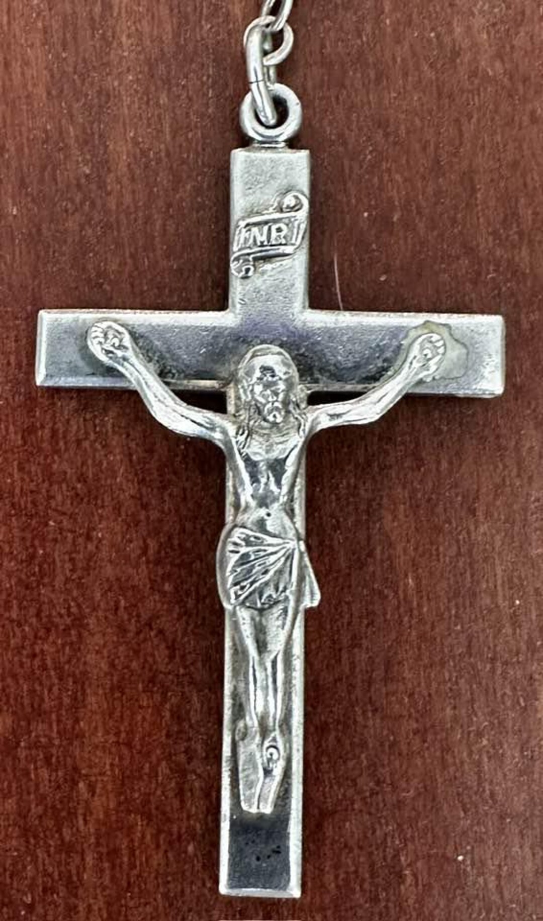 Vintage CREED Crystal 20" Sterling Silver ROSARY Religious Rosary Beads ...