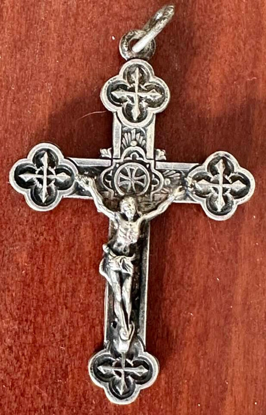 Large Cross Vintage Silver Crucifix Religious Pendant Religious Jewelry ...