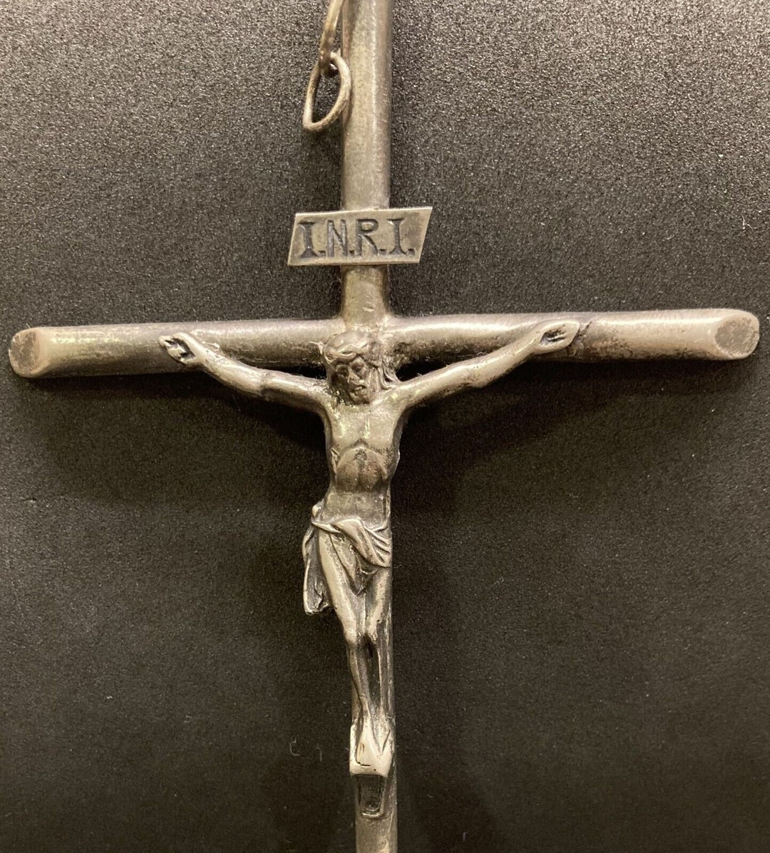 Vintage European INRI Crucifix High Relief Jesus Christ LARGE Cross ...