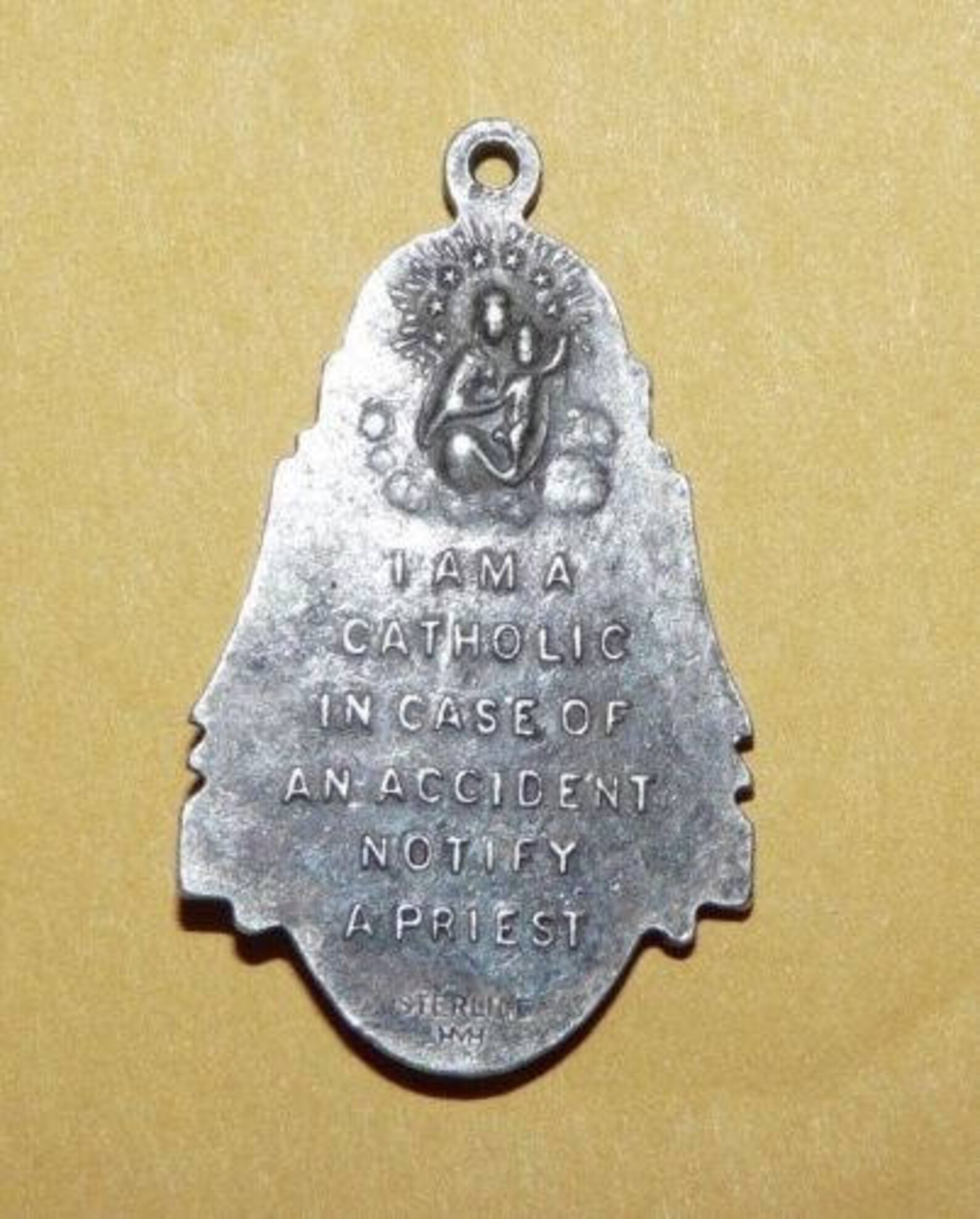 Saint Christopher Scapular Vintage Sterling Religious Medal - Etsy