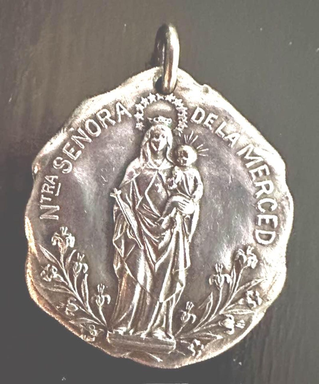 Our Lady of MERCY -blessing of the Altar - Mourning Medal - Vintage ...
