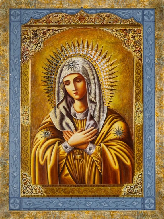 Sacred Heart Virgin Mary Scapular Antique Religious Medal on 18 ...