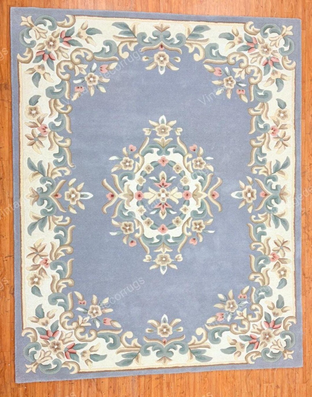 9x12 Purple Abushan Wool Rug Hand Tufted Floral Area Carpet, Handwoven ...