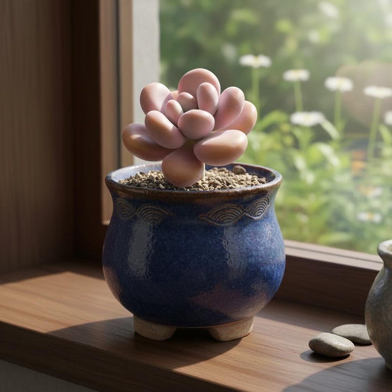 Pachyphytum Oviferum – Pink Moonstone Succulent, Chubby Leaf Plant ...