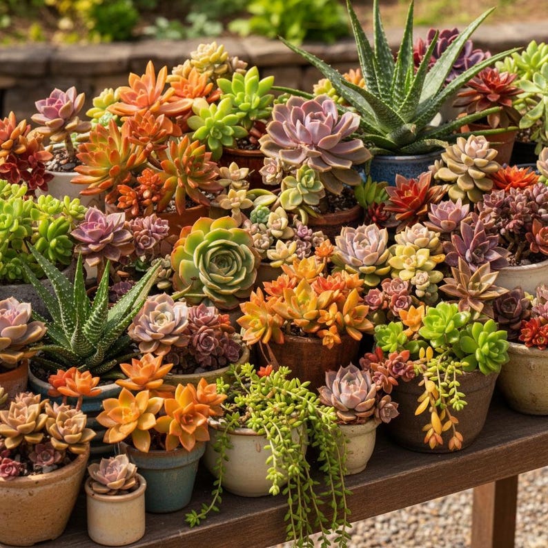 48 Live Mix Assortment Succulent — Indoor and Outdoor Succulents for ...
