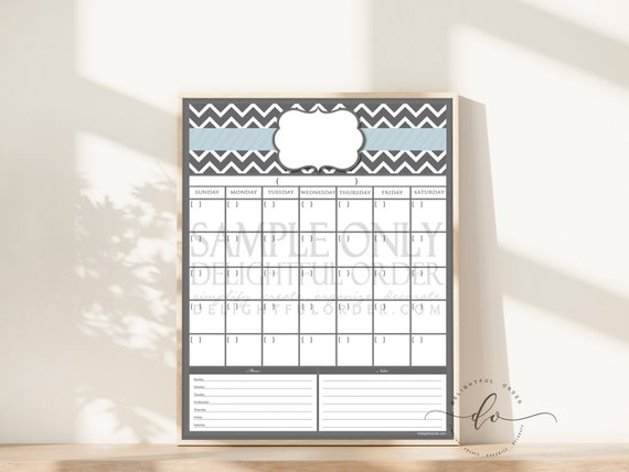 Calendario Imprimible De Chevron