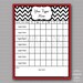 Editable Red Chevron Chore Chart - PDF File - Instant Digital Download ...