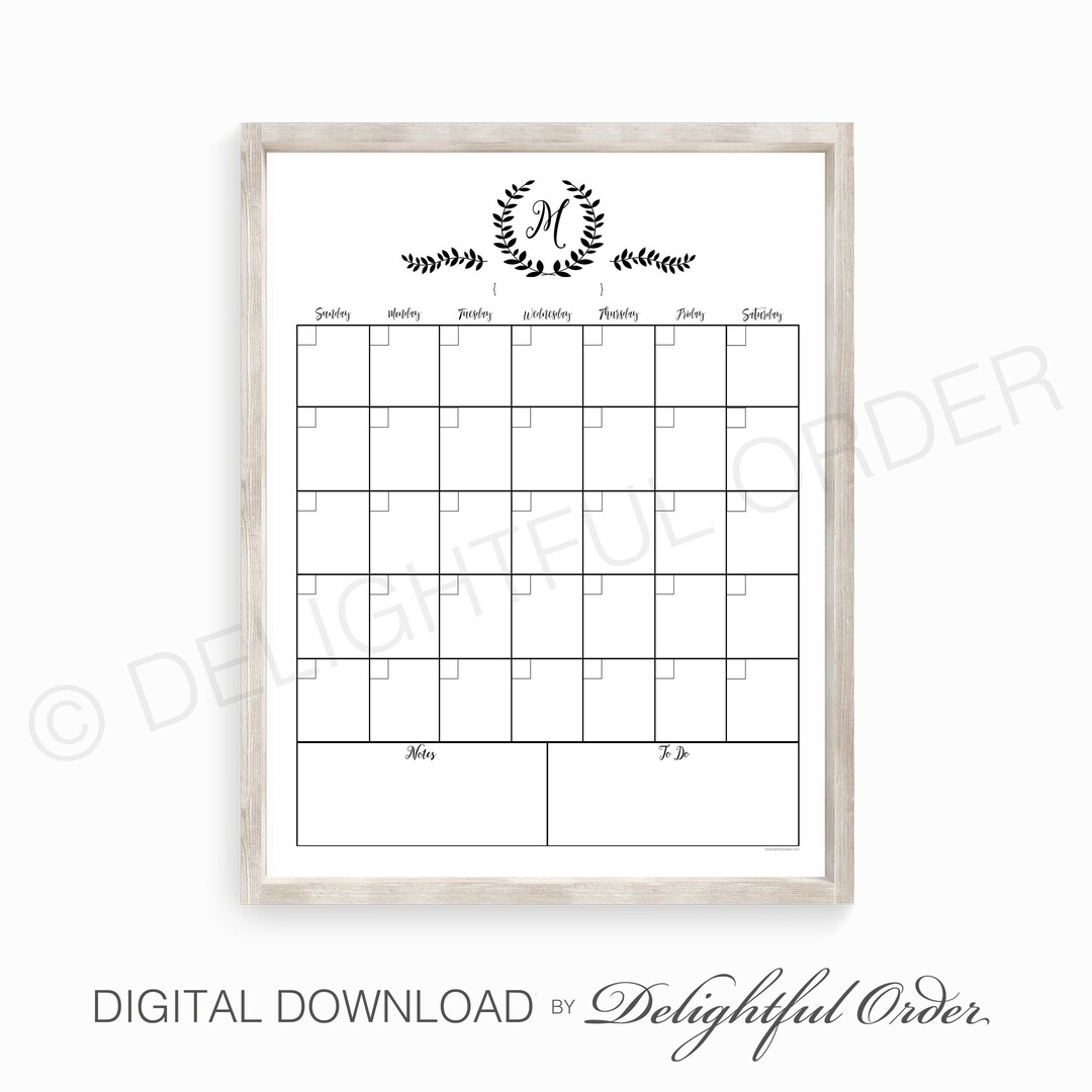 Digital Dry Erase Calendar 18x24 Custom Calendar 18x24 - Etsy
