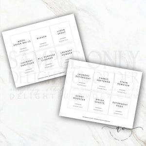 Laundry Room Labels - 2 Pages - PDF Printable File - Instant Digital ...