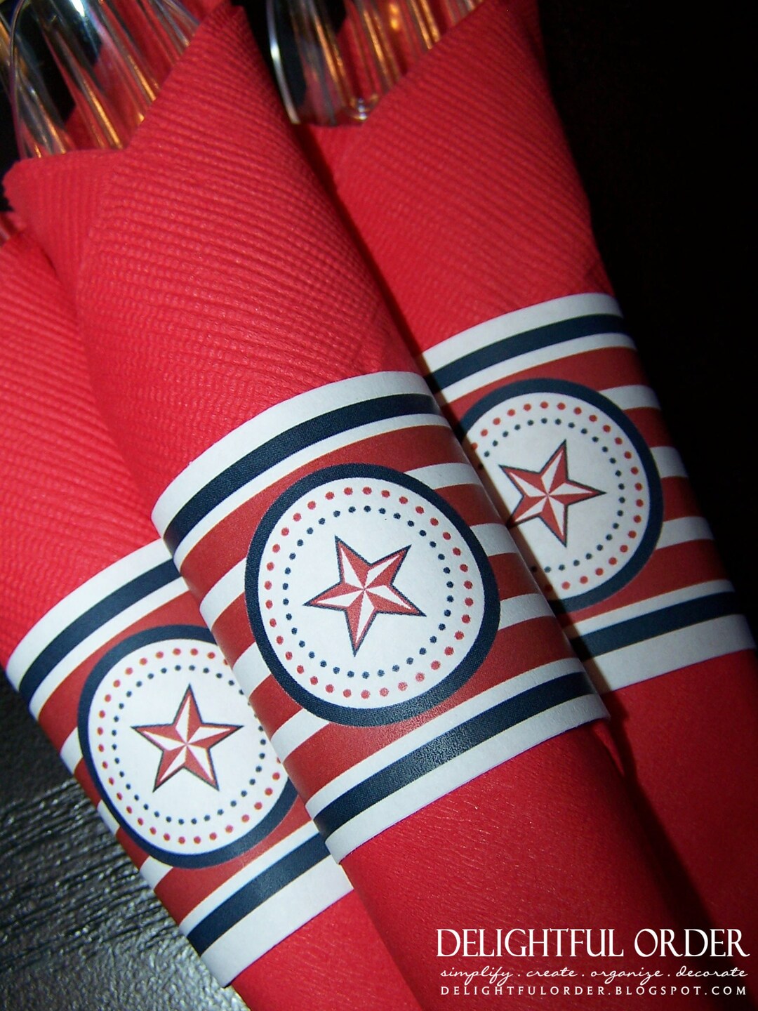 Printable Stars & Stripes, Party Silverware Wrappers, Patriotic Party ...