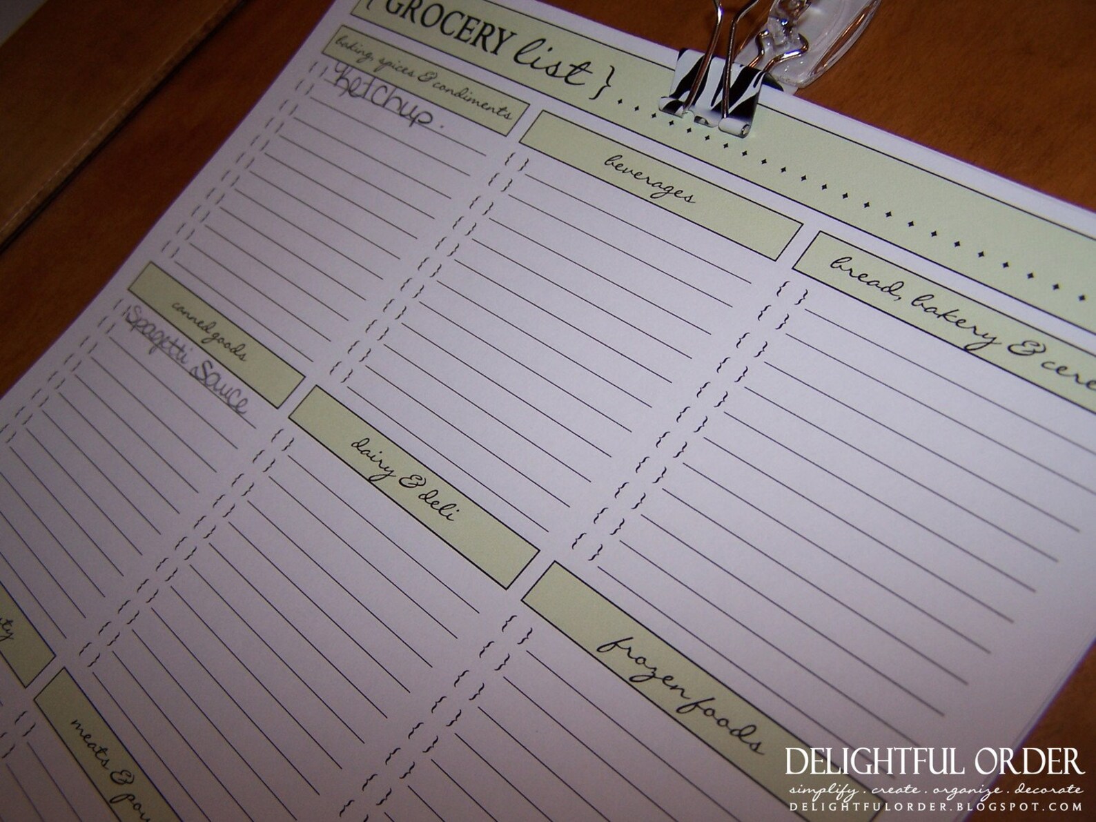 Grocery Shopping List PDF Printable File Instant Digital Download - Etsy