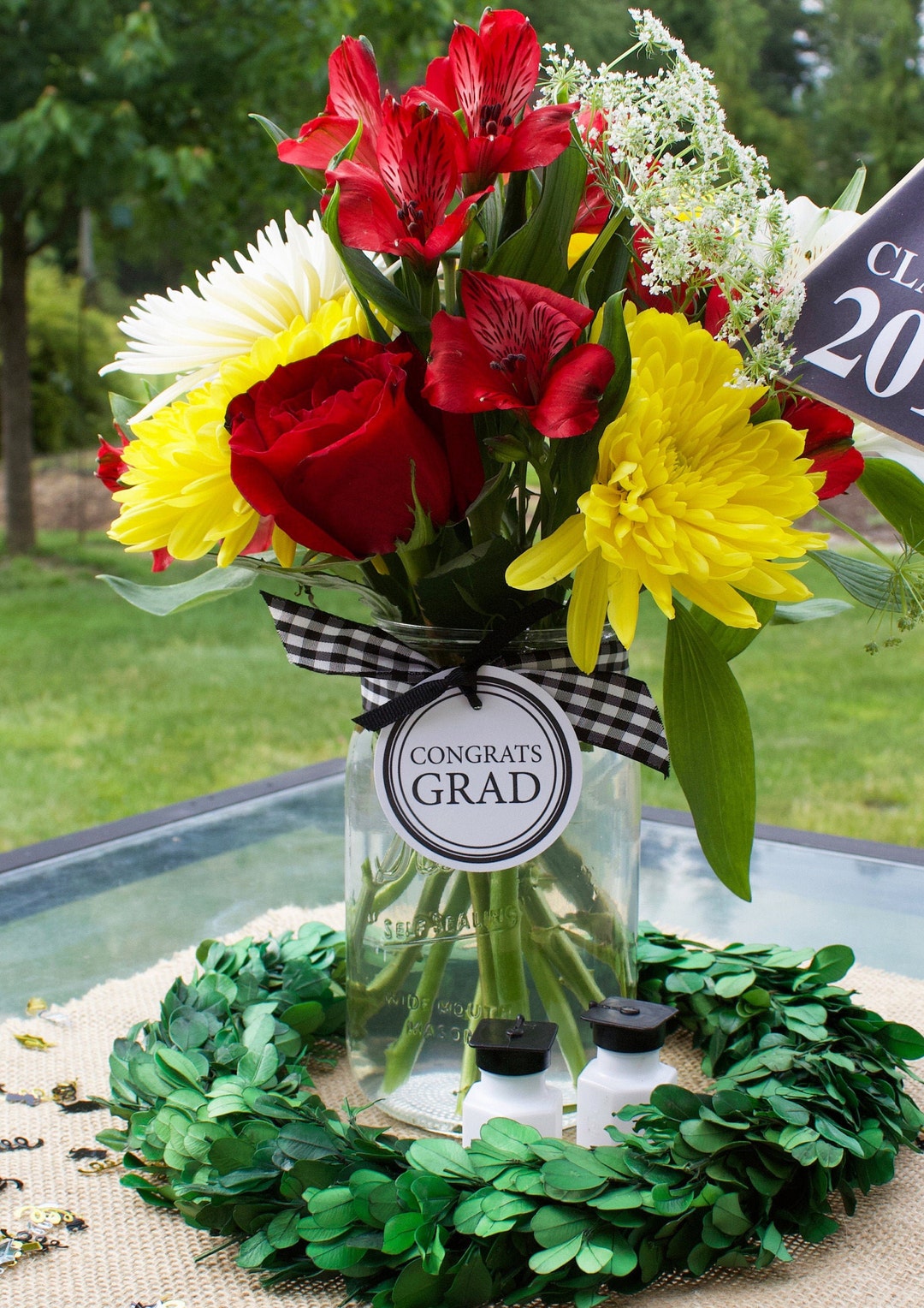 Congrats Grad Party Circle Tags - (1) PDF Printable Files - Instant ...