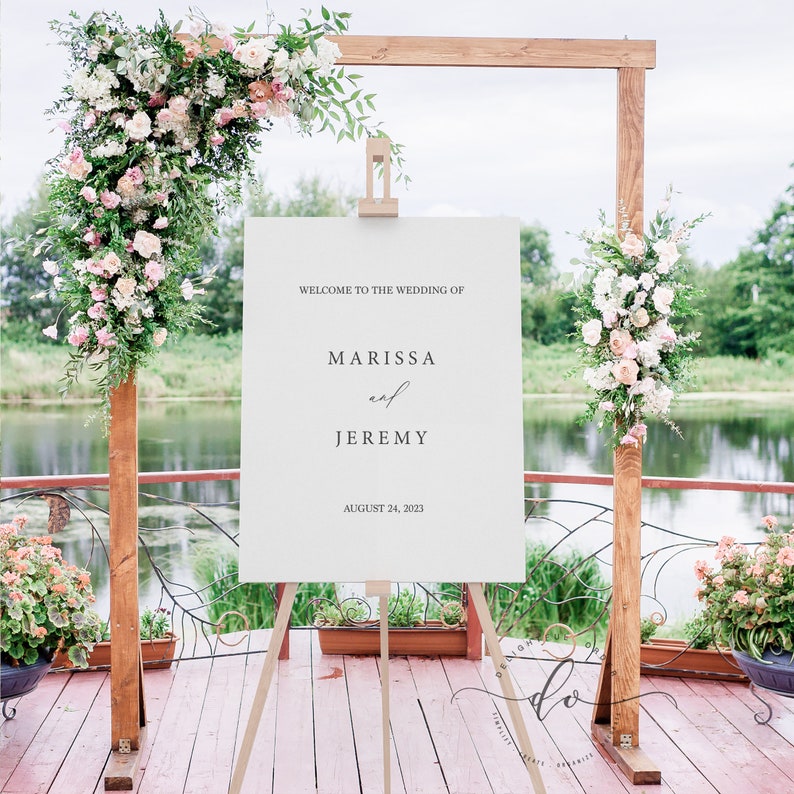 Wedding Welcome Sign, Modern Wedding Sign, Wedding Board, Wedding Decor ...