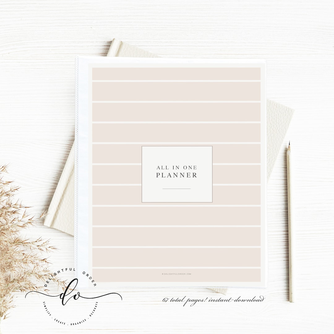Ultimate All in One Printable Planner - Bundled PDF Printable File ...