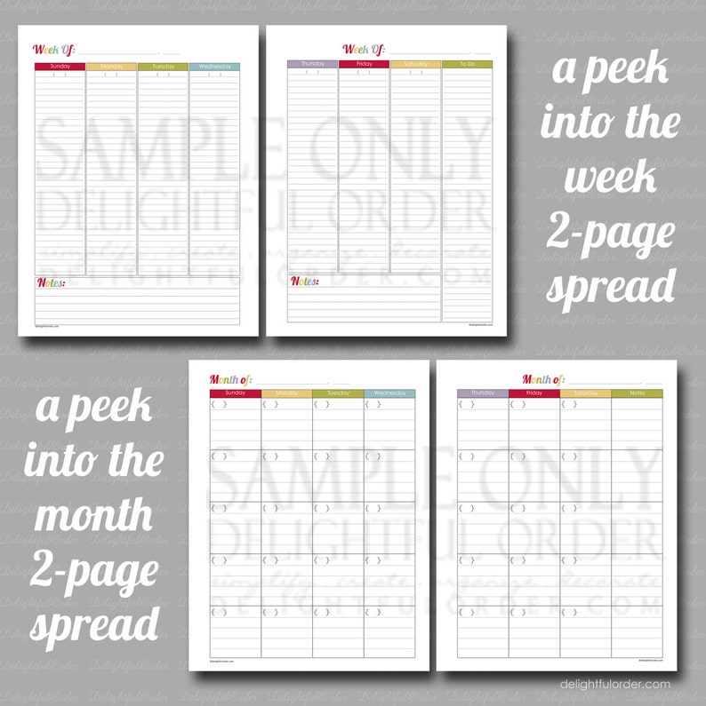 All in One Yearly Planner Printable Bundle - PDF Printable Files ...
