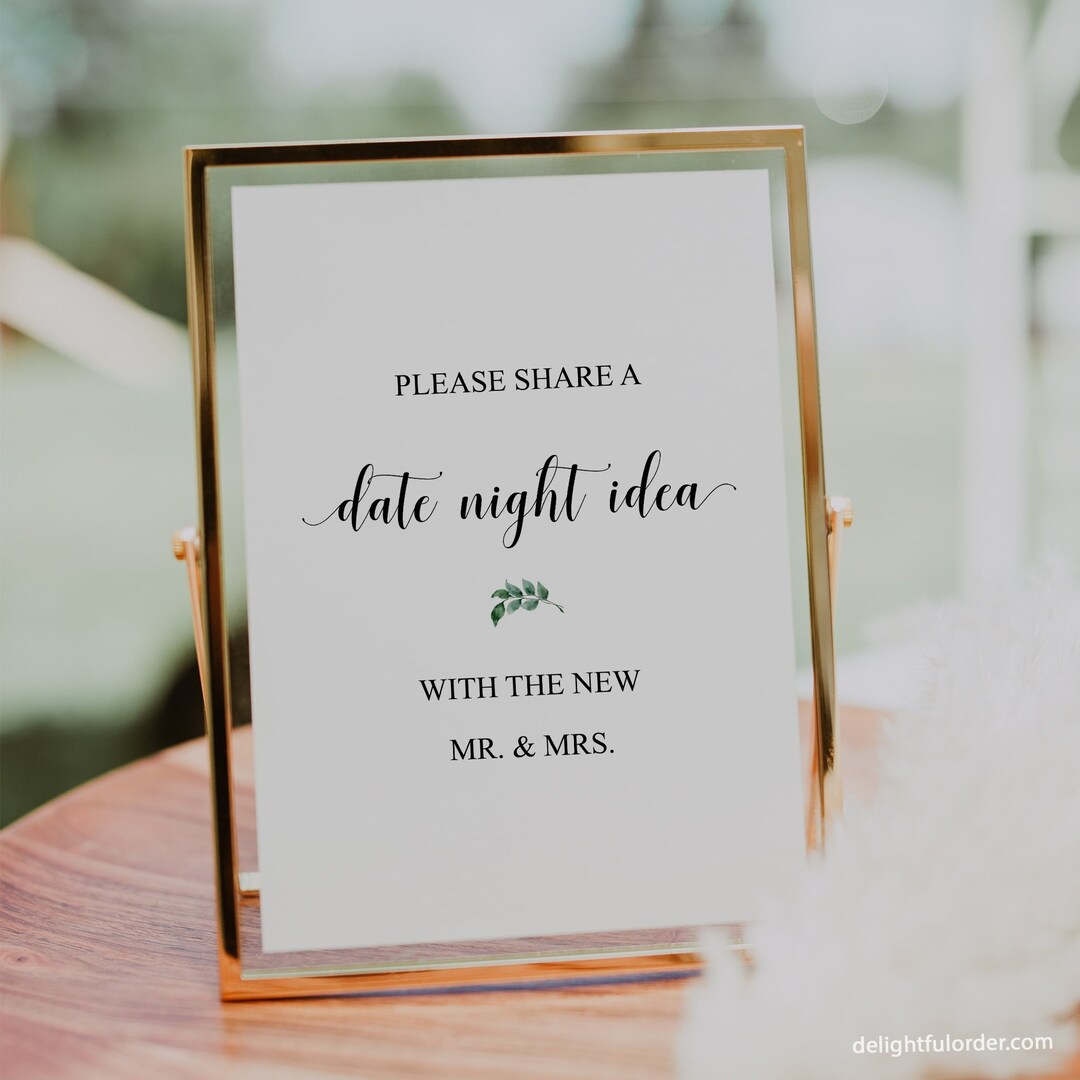 Printable Date Night Sign, Wedding Sign, Shower Sign, Party Sign ...