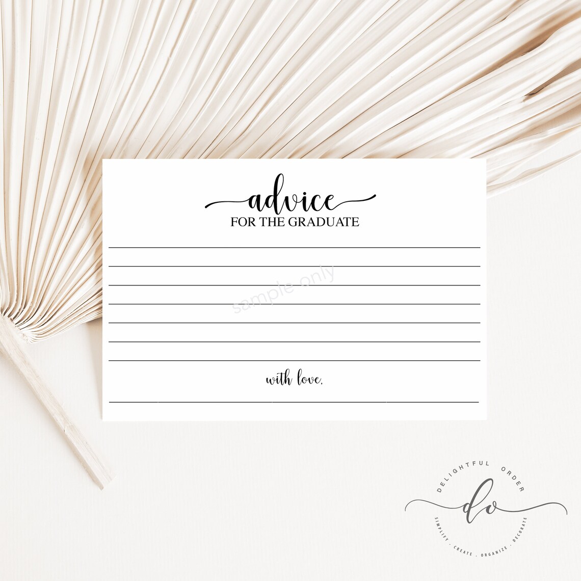 Printable Graduation Advice Cards, 4x6 Advice Card, Rustic Graduation ...