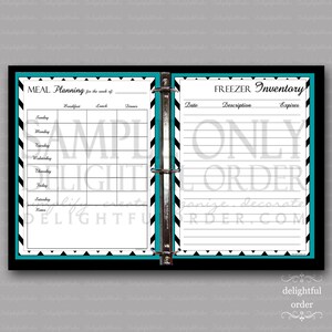Teal Chevron - Family Planner - (15 Pages) PDF Printable Files ...