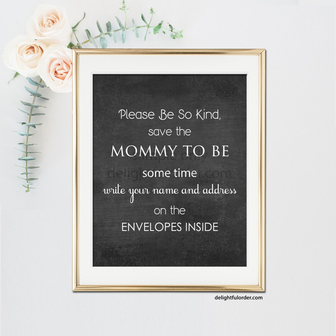 Printable Baby Shower Sign, Chalkboard, 8x10 Sign, Baby Shower, Mommy ...