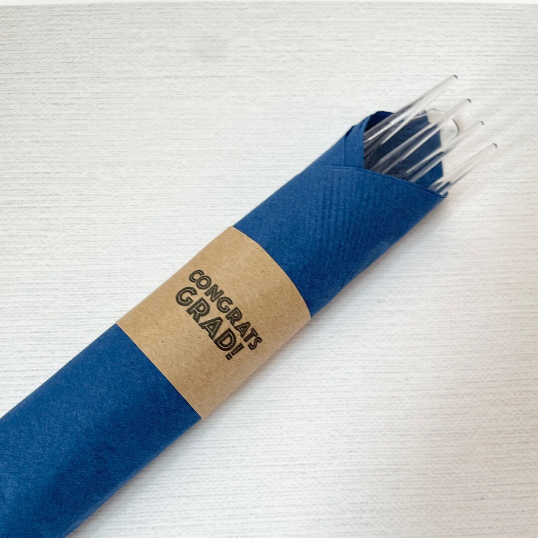 Printable Congrats Grad, Party Silverware Wrappers, Grad Party Decor ...