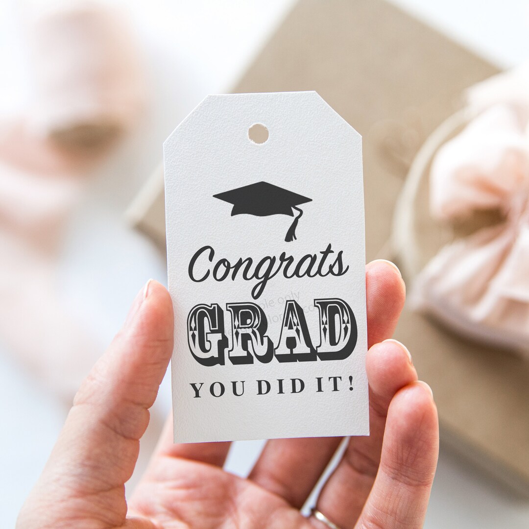 Congrats Grad Gift Tags, Graduation Gift, Bag Tags, Graduation Party ...