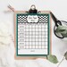 Editable Teal Chevron Chore Chart - PDF File - Instant Digital Download ...