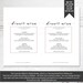 Editable Square Wedding Dinner Menu, Elegant, Modern Design, Printable ...