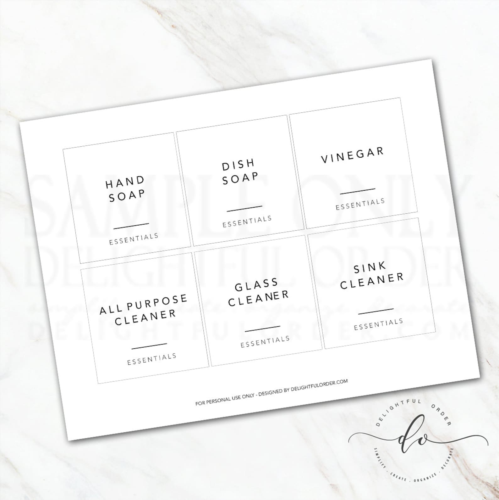 Kitchen Labels, Hand, Dish Soap Labels - PDF Printable File - Instant ...