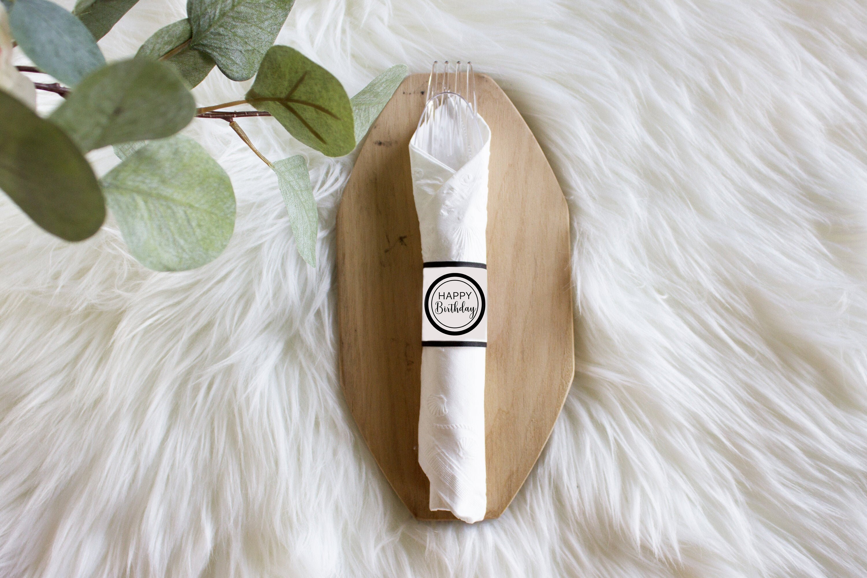 Printable Happy Birthday Party Silverware Wrappers Party | Etsy