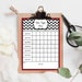 Editable Red Chevron Chore Chart - PDF File - Instant Digital Download ...