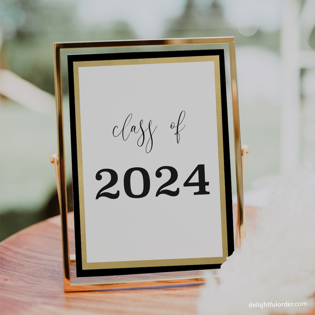 Class of 2024 Sign, Graduation Party Sign, Party Sign, Graduate ...