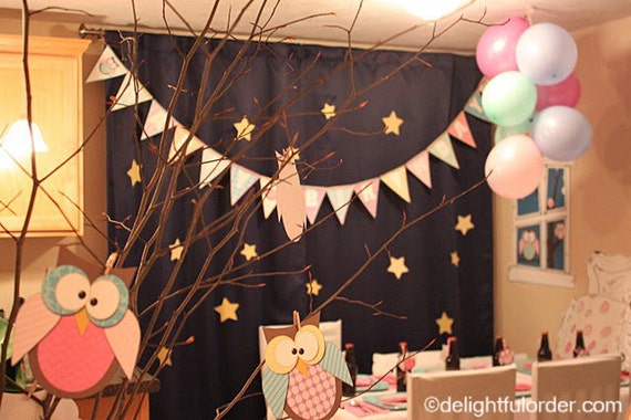 Night Owl Birthday Party Ideas Owl Themed Birthday Party Art With