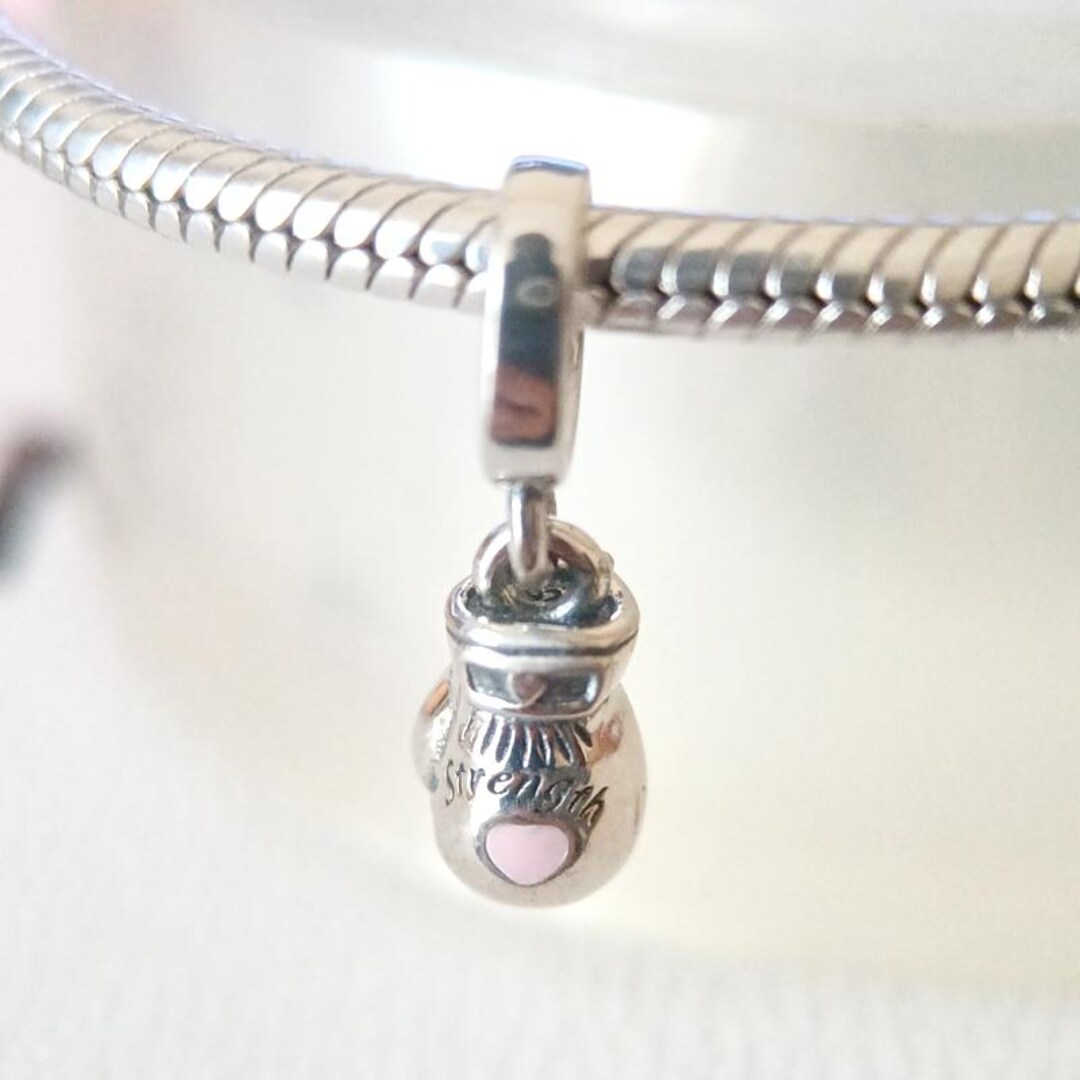 Boxing Glove Pink Heart Dangle Charm:fits Pandora Charm Bracelet ...