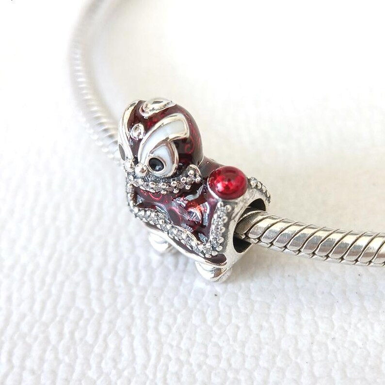 Chinese New Year Red Lion Dance Charm:for Pandora Compatible Charm ...