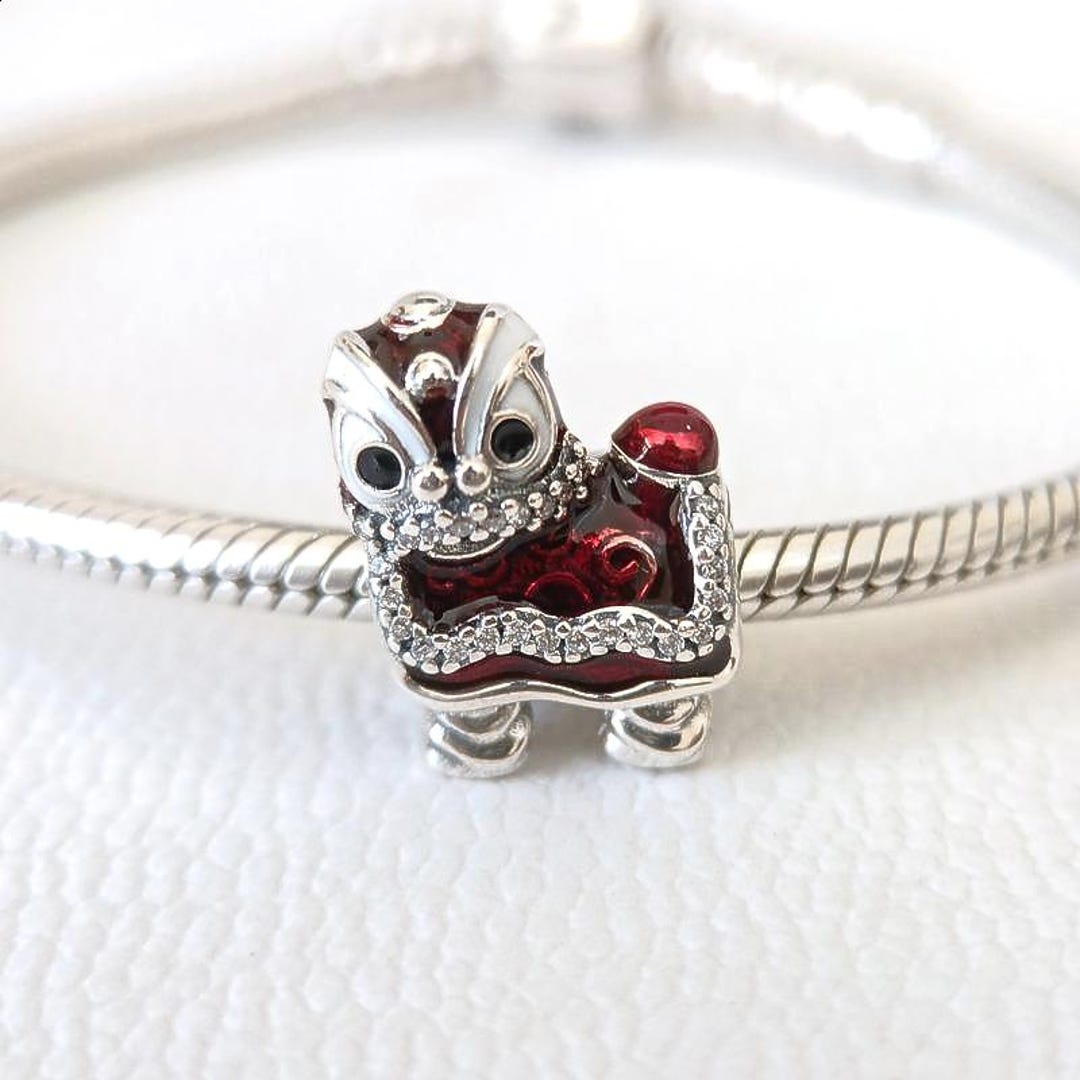 Chinese New Year Red Lion Dance Charm:for Pandora Compatible Charm ...