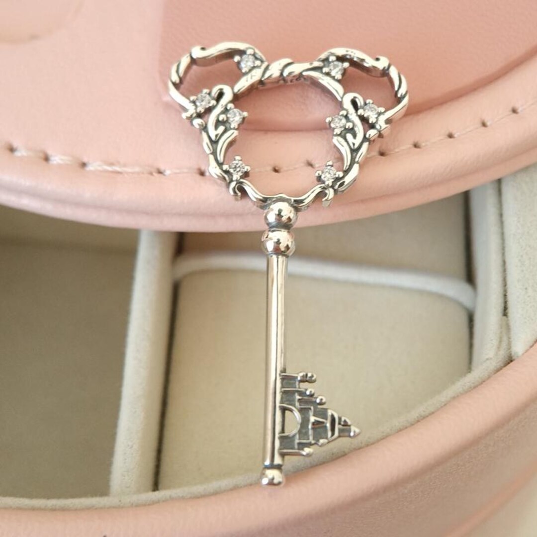 Sterling Silver Disney Castle Key Necklace, Mickey Mouse Pendant - Etsy
