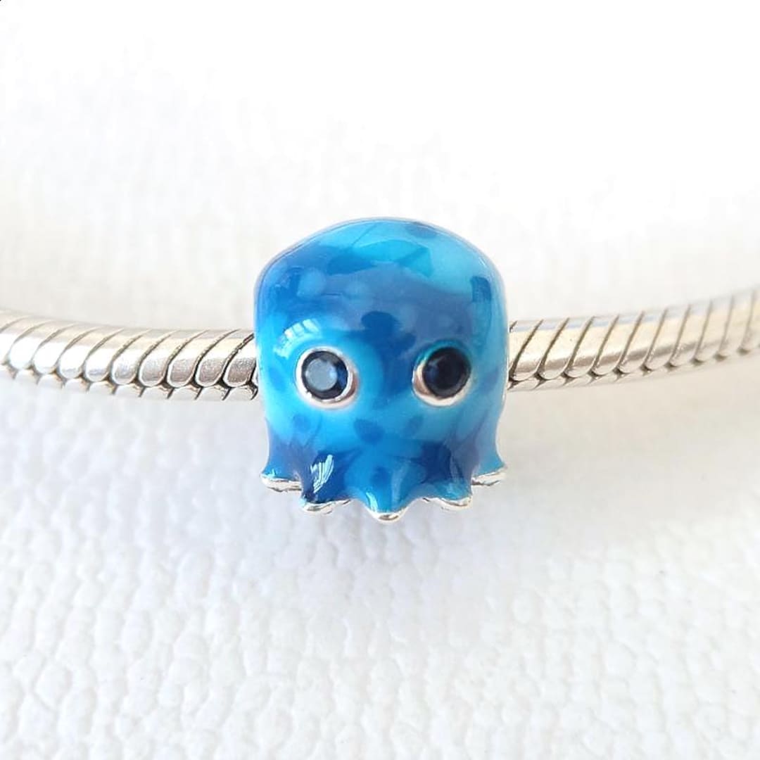 Ocean Bubbles & Blue Waves Octopus Charm:for Pandora Compatible Charm ...