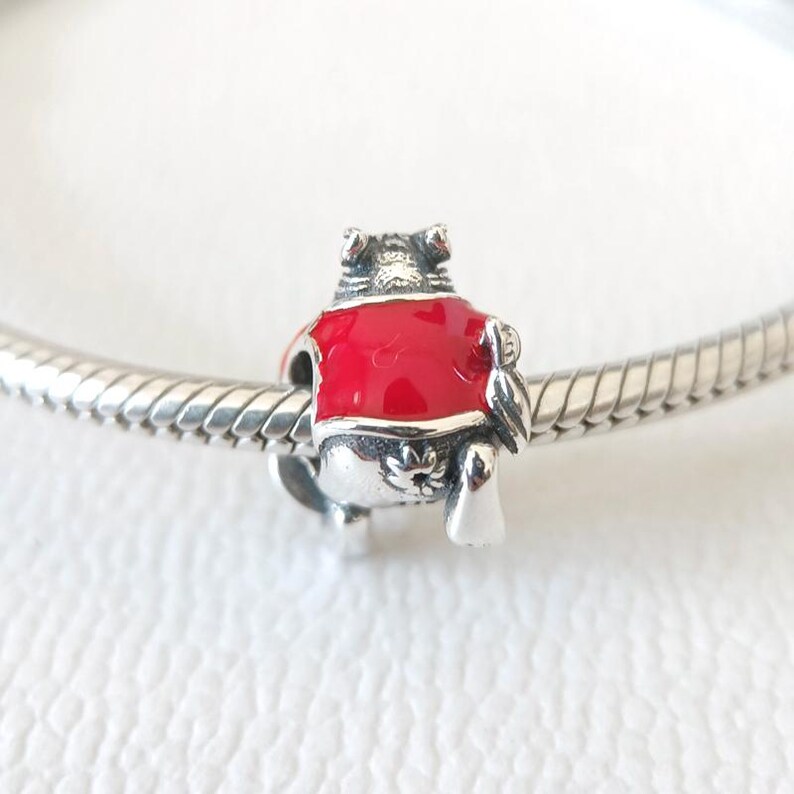 Disney Mr. White Rabbit Carrying a Clock Silver Charm:fits Pandora ...