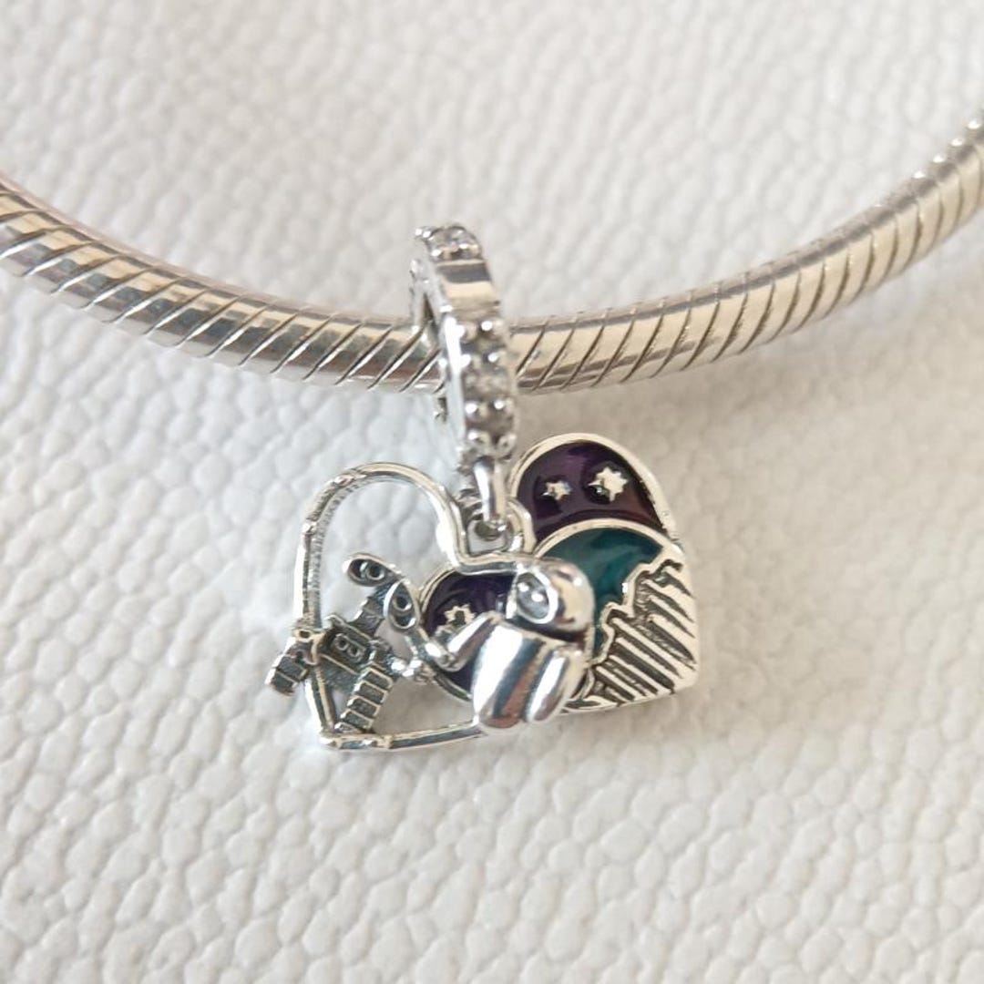 Wall-e & Eve Charm: Disney Pixar 925 Sterling Silver Dangle Pandora ...
