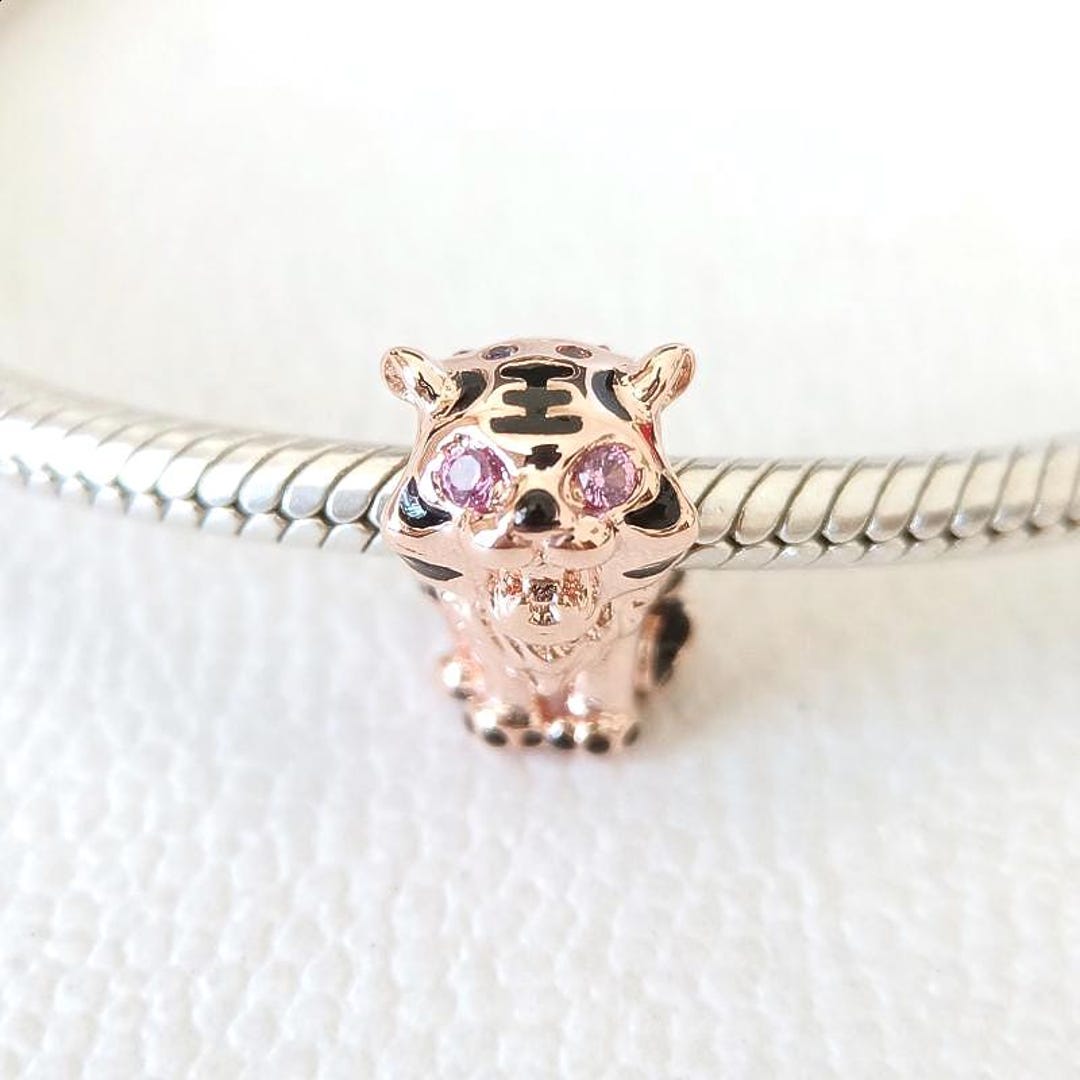 Chinese Tiger Charm:for Pandora Bracelet Rose Gold Charm Bead - Etsy