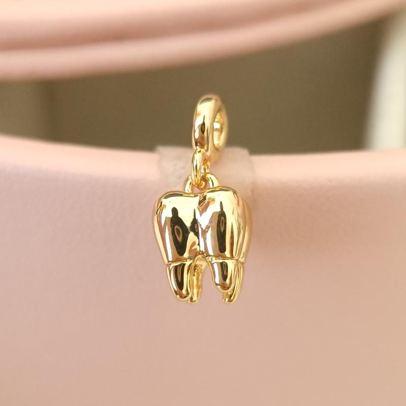 Pandora Charm Tooth Gold - Etsy