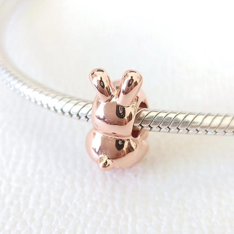 Chinese Year of the Rabbit Charm:for Pandora Bracelet Rose Gold Charm ...