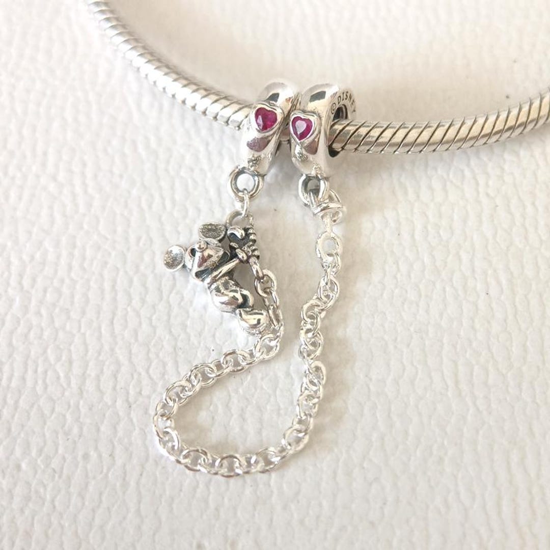 Disney Mickey Climbing Safety Chain Charm, 925 Sterling Silver Pandora ...