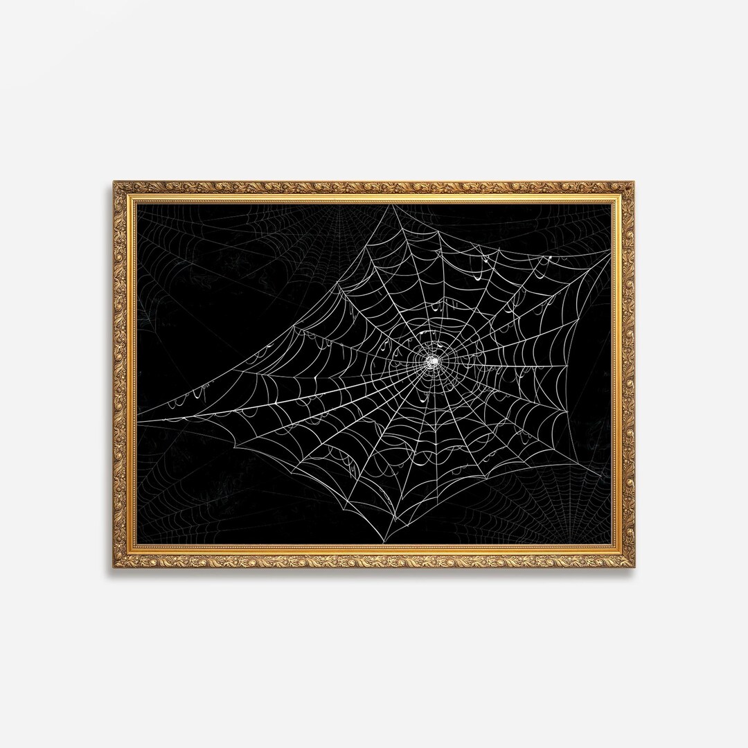 Halloween Spider Web Print: Spooky Gothic Wall Art (digital Download ...