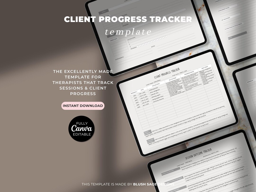 Client Progress Tracker for Therapists & Counselors Treatment Planning ...