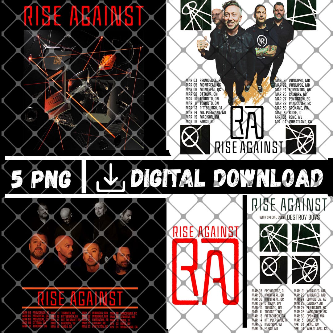 Rise Against PNG: Punk Band T-shirt Design (digital Download) - Etsy