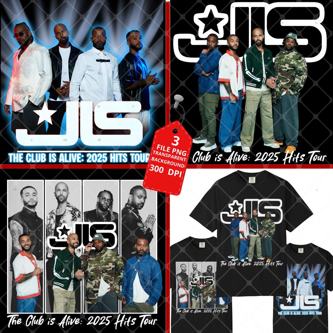 JLS Boy Band T Shirt Design: the Club is Alive 2025 (digital Download ...